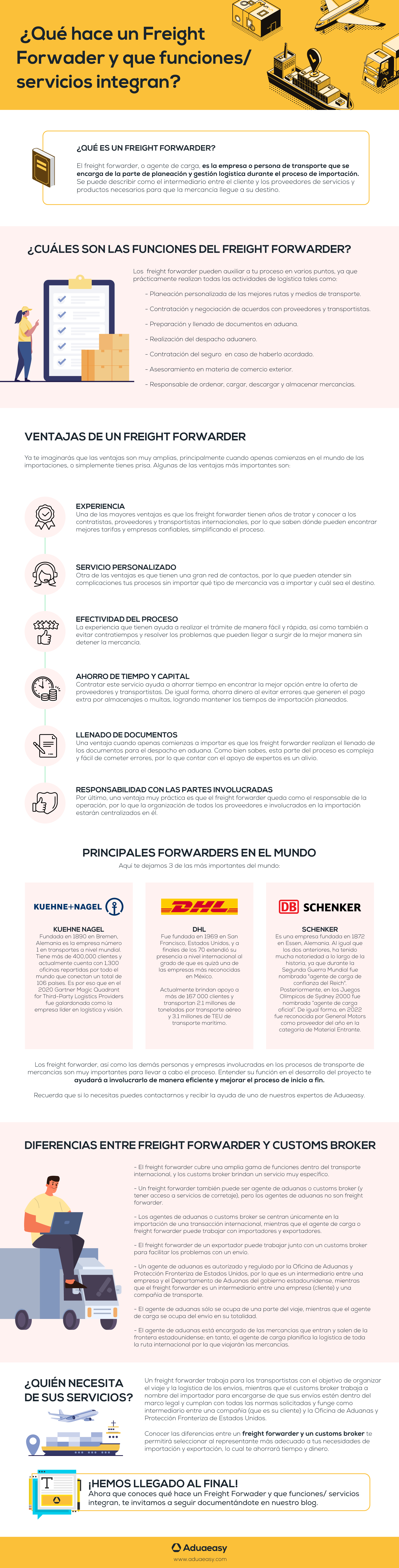 Freight Forwarder vs Customs Broker | Aduaeasy
